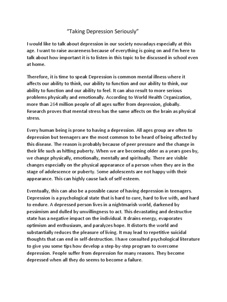Taking Depression Seriously | Descargar gratis PDF | Adolescence ... Taking Depression Seriously | Descargar gratis PDF | Adolescence ...
