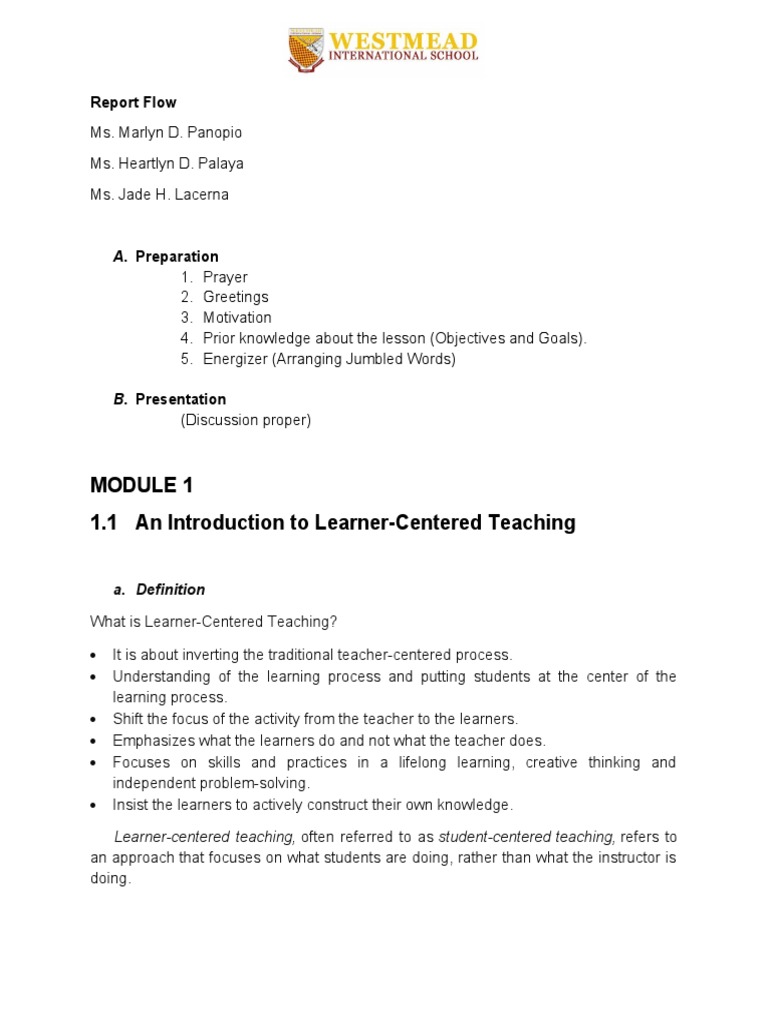 Module 1 - 1.1 and 1.2 - Introduction and Approaches To Learner ...