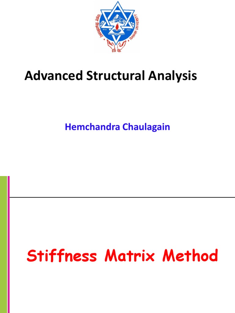 Stiffness Matrix Method | PDF | Matrix (Mathematics) | Truss