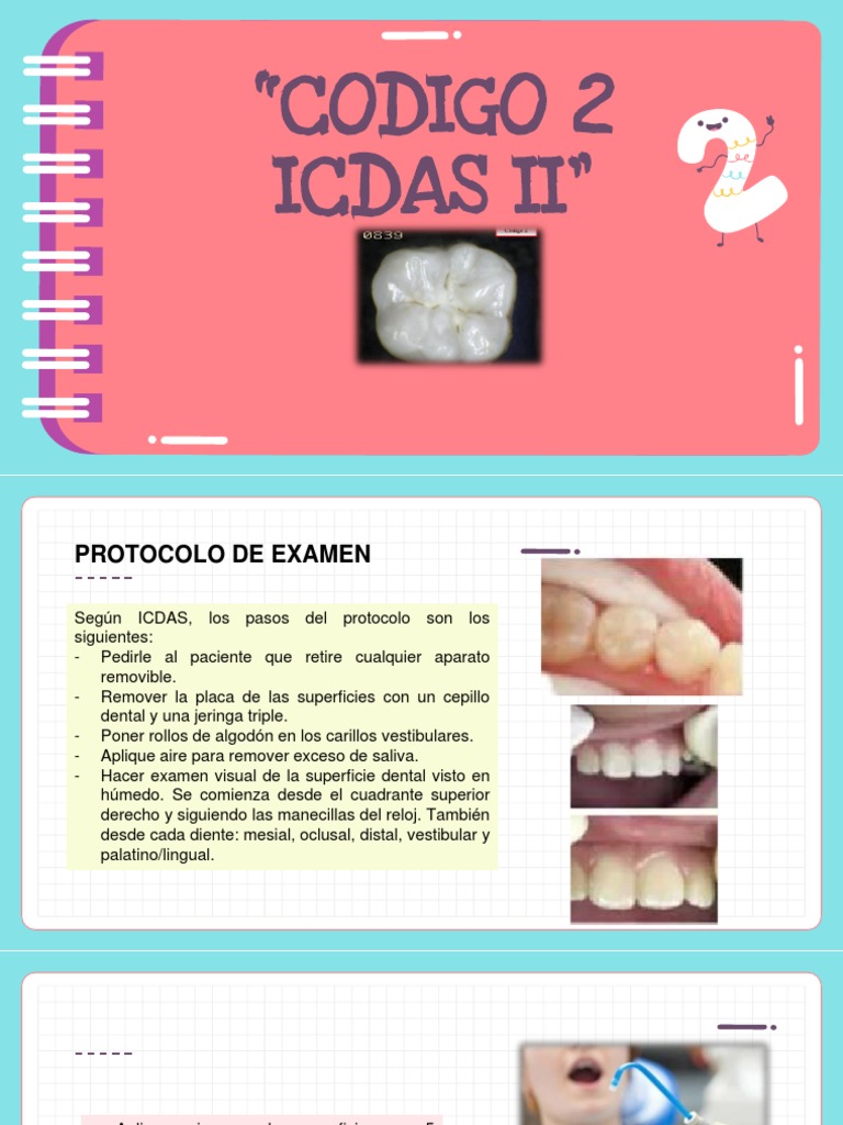 Protocolo ICDAS II para Cariología | PDF | Medicina | Enfermedades y ...