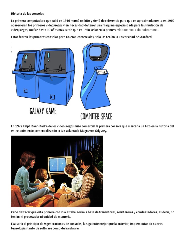Evolución de las Consolas de Videojuegos | PDF | Juegos de consolas ...