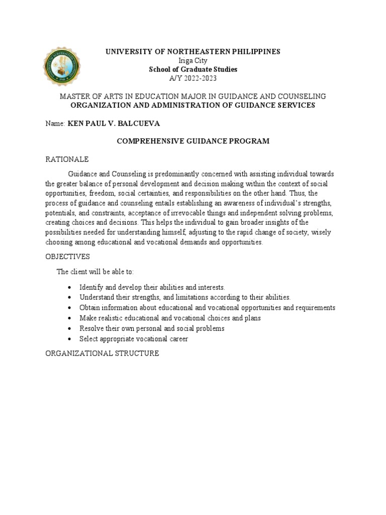 Comprehensive Guidance Program | PDF | School Counselor | Teachers