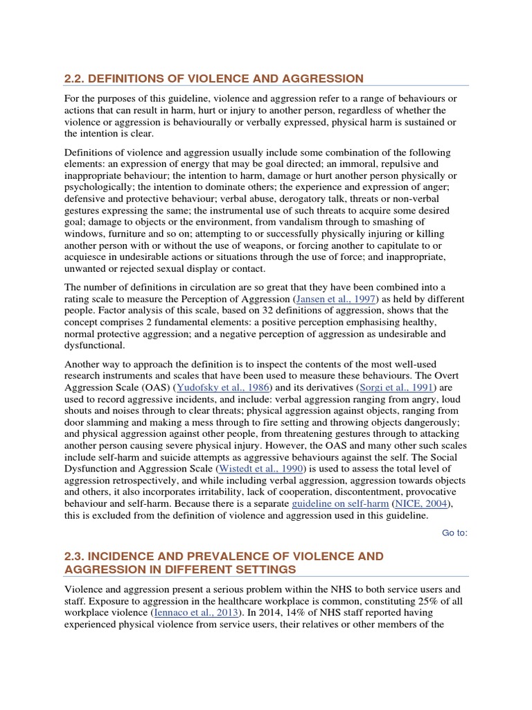 Human Aggression and Violence | PDF | Mental Disorder | Violence