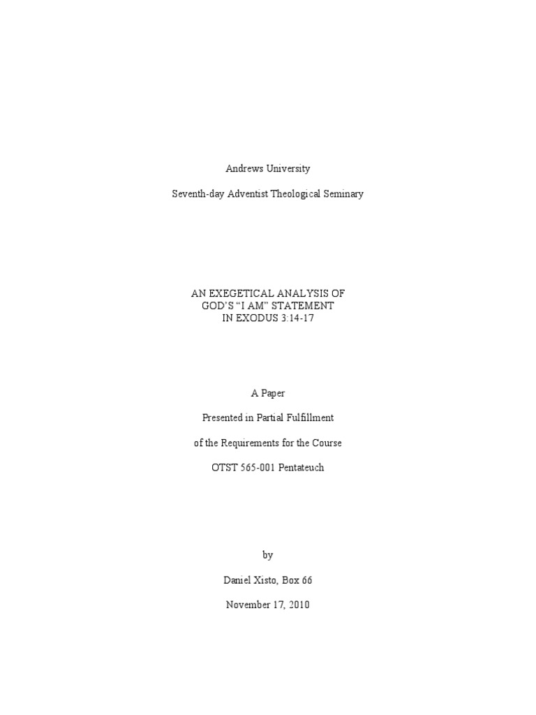 AU Sample Paper | PDF | Book Of Exodus | Moses