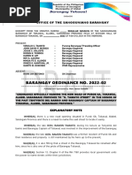 Ordinance On Barangay Fiesta | PDF