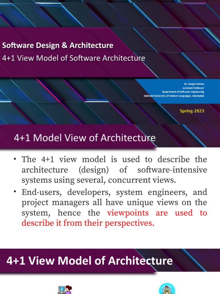 SDA-Lecture 4+1 Model View | PDF | Use Case | Conceptual Model