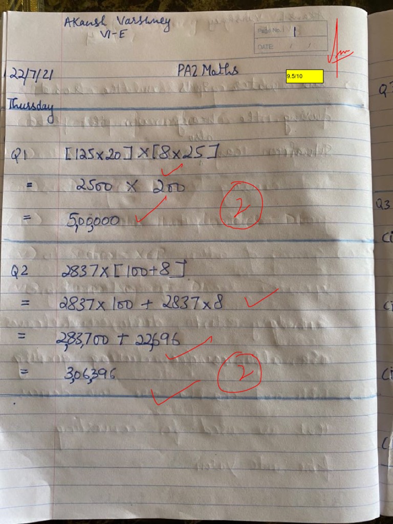 Akansh Varshney Maths PA-2 | PDF