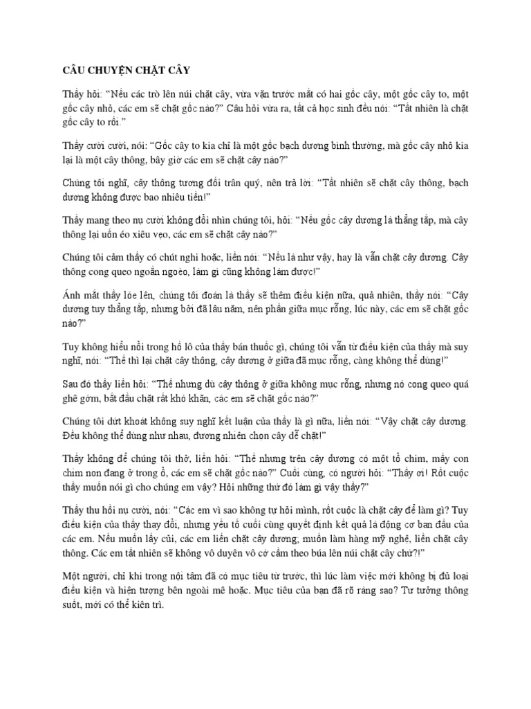 Tai Lieu Tham Khao - Cau Chuyen Chat Cay | PDF