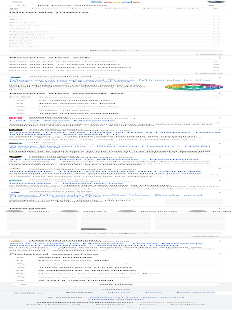 Essential Trace Minerals List | PDF | Nutrients | Physical Sciences