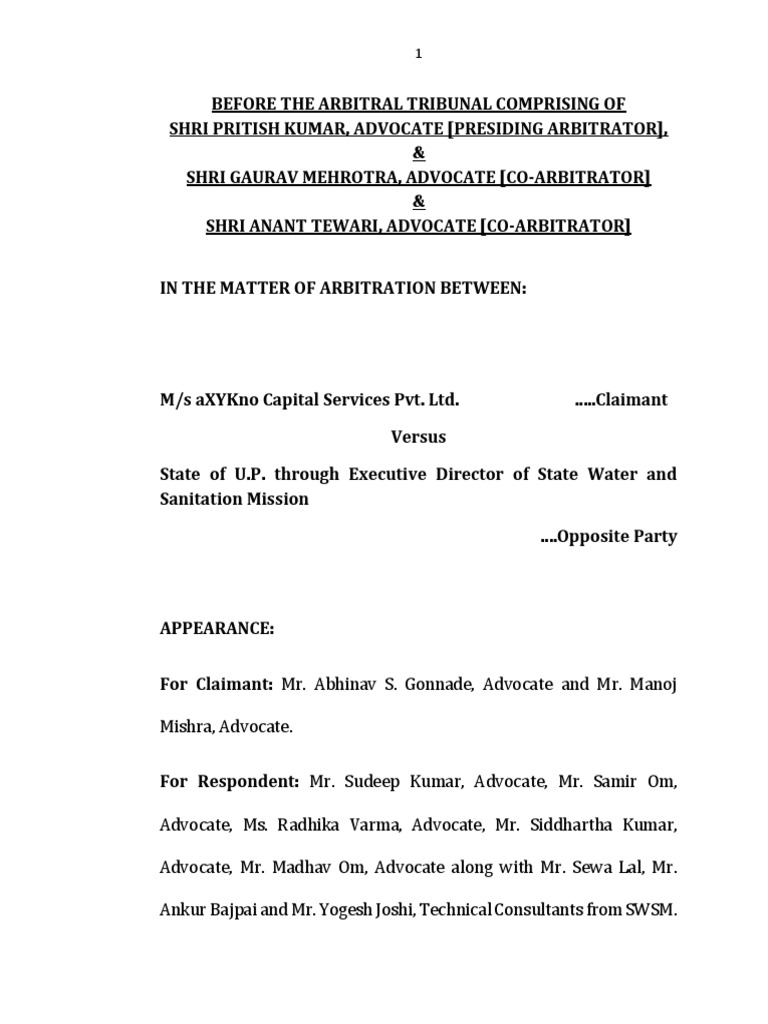 Order Dated 26.02.2023 | PDF | Arbitration | Separation Of Powers