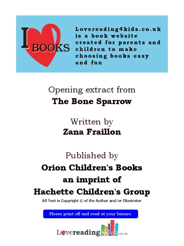 Bone Sparrow FINAL Opening Extract | PDF | Books