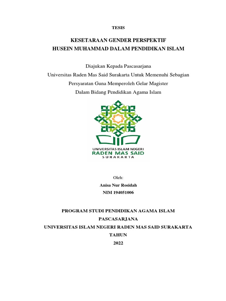 Tesis Full Lengkap | PDF