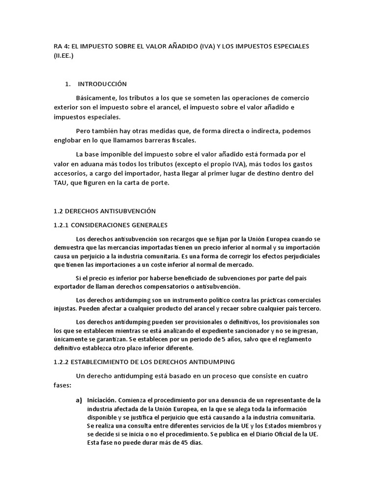 Tema 6 IVA | PDF | Impuestos | aduana