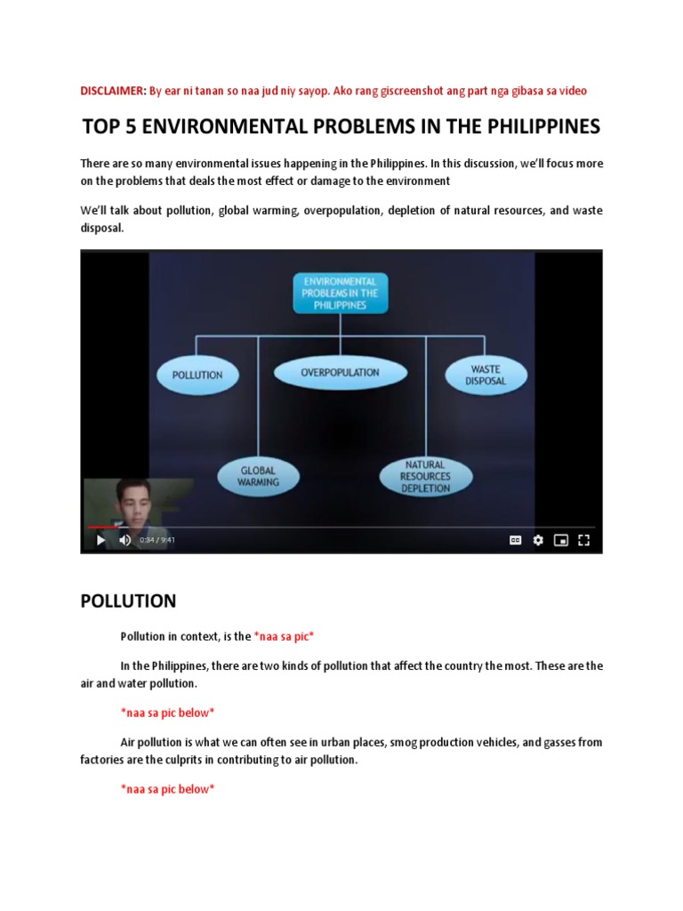Environmental Problems in The Philippines | PDF | Human Overpopulation ...