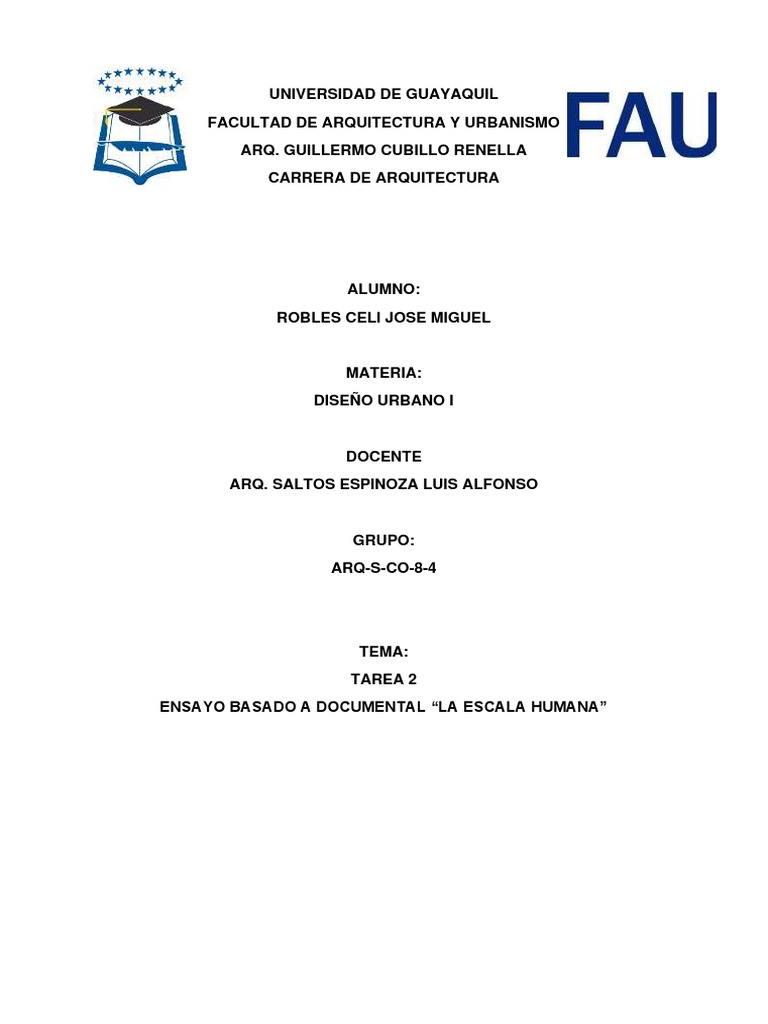 Tarea 02. Ensayo Basado A Documental "La Escala Humana" | PDF