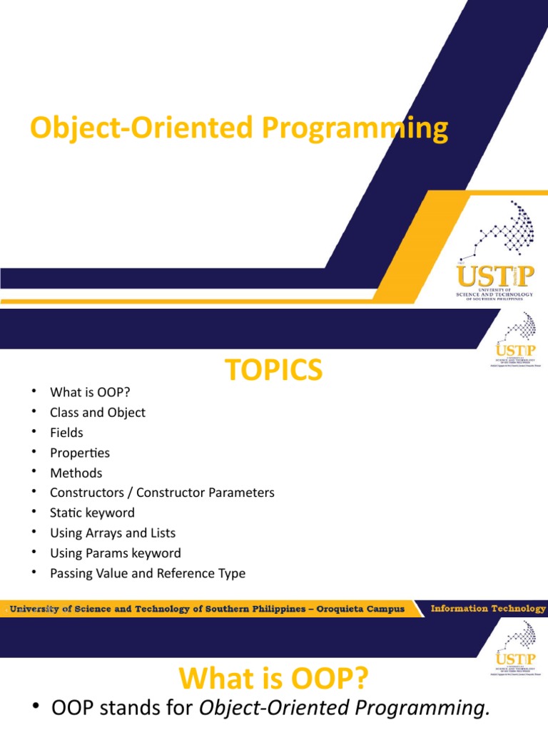 Oop Part1 Pdf Object Oriented Programming Method Computer Programming