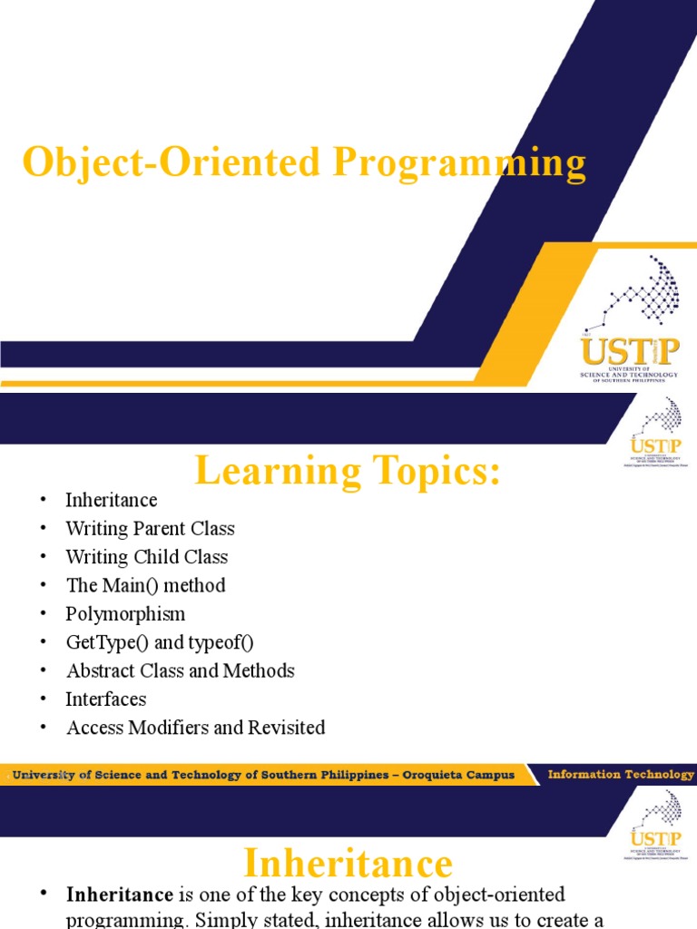 Oop Part2 Pdf Inheritance Object Oriented Programming Class Computer Programming 3250