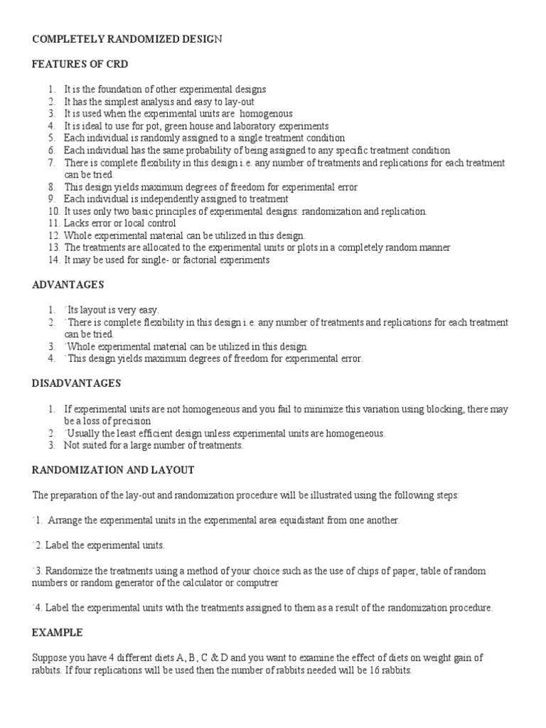 Completely Randomized Design | PDF | P Value | Experiment