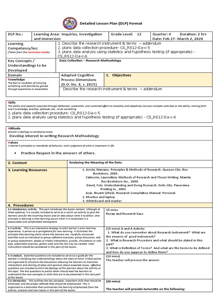 DLP 13 RESEARCHk | PDF | Learning | Educational Assessment