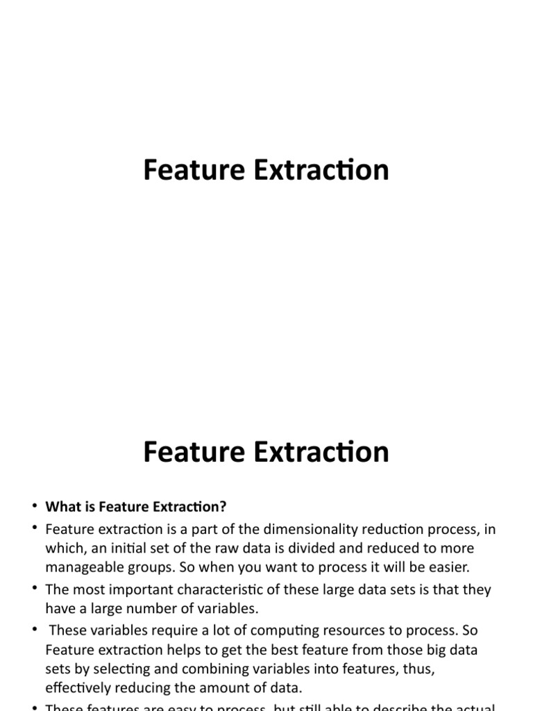 Feature Extraction | PDF | Data | Computer Science