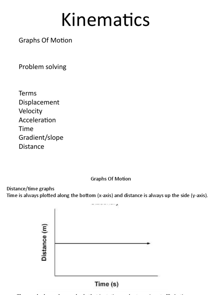 Lesson 1 Month 1 Kinematics | PDF | Science & Mathematics