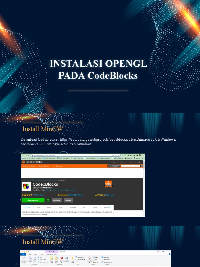 Instalasi CodeBlocks Dan OpenGL | PDF