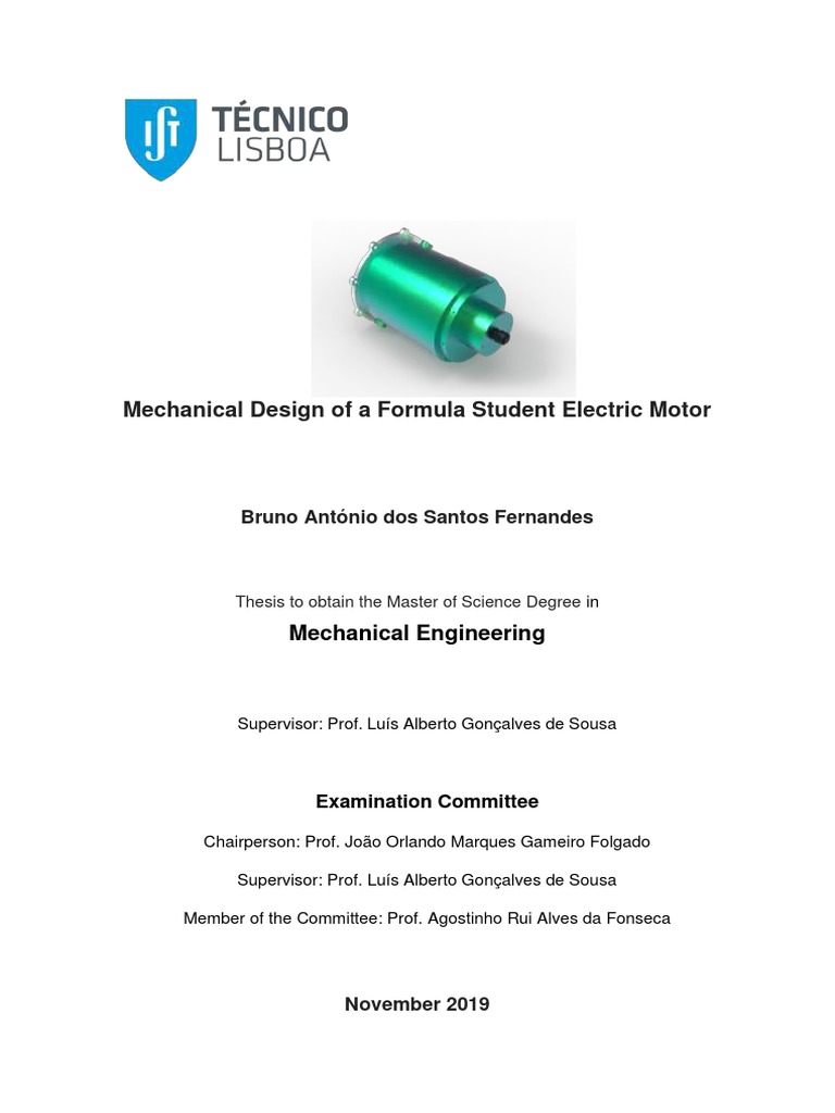 Design de Motor Elétrico para Formula Student | PDF | Ciências Físicas ...