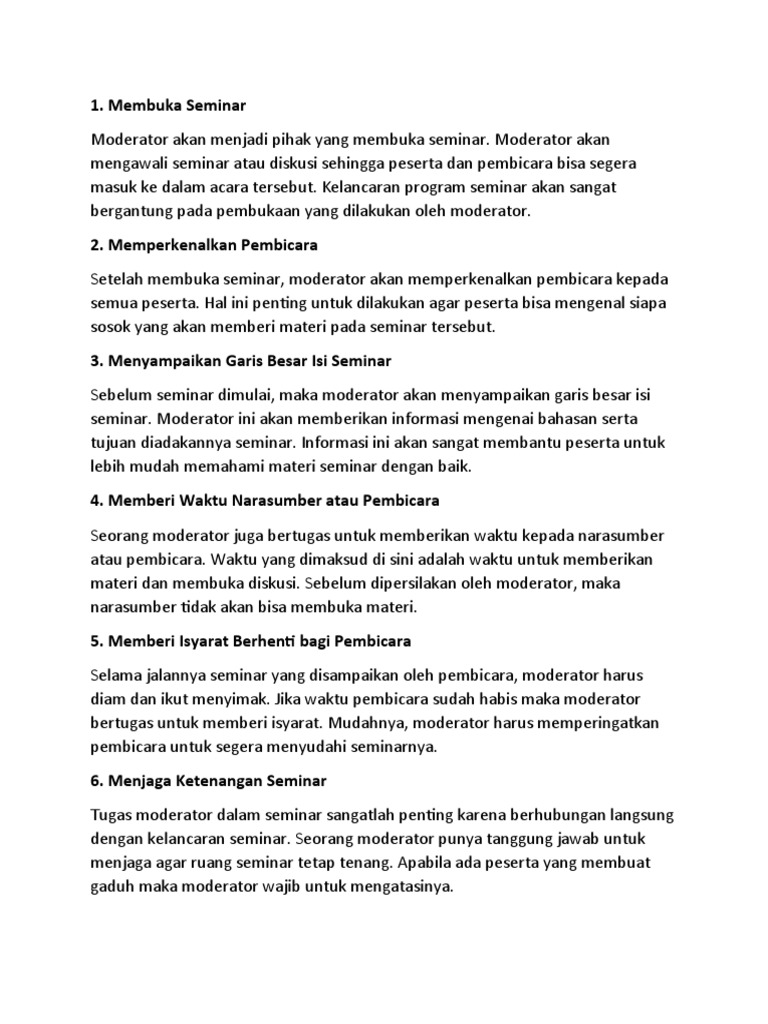 Tugas Moderator | PDF