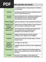 Leadership and Management Notes | PDF