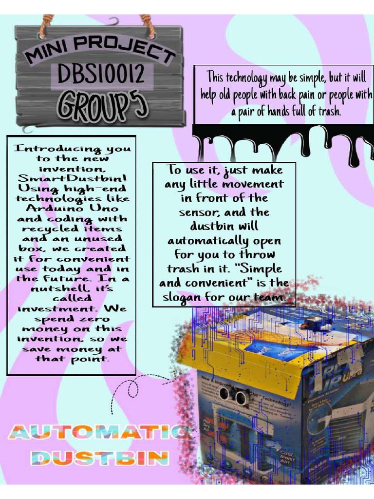 Mini Project Poster Smart Dustbin | PDF