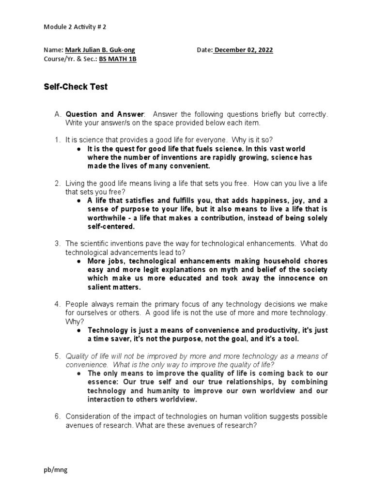 Module 2 Activity 2 | PDF | Virtue | Courage