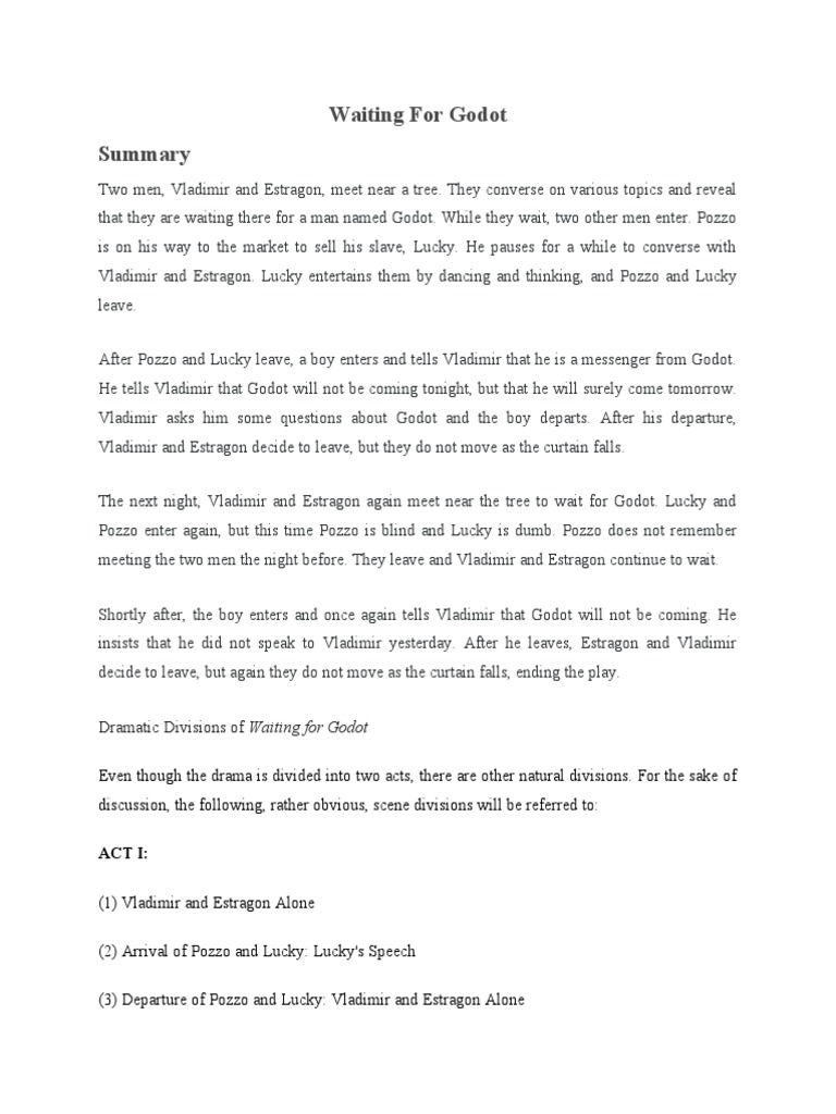 Waiting For Godot | PDF | Samuel Beckett