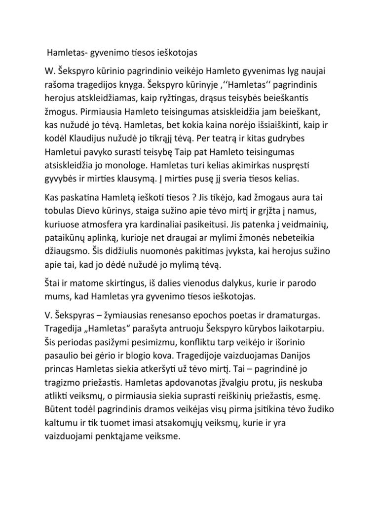 Hamletas | PDF