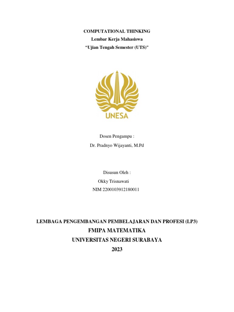 Okky Trisnawati - Uts Computational Thinking | PDF
