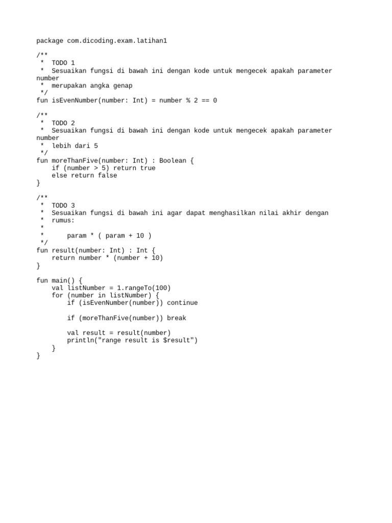 Pemrograman Kotlin Dasar | PDF