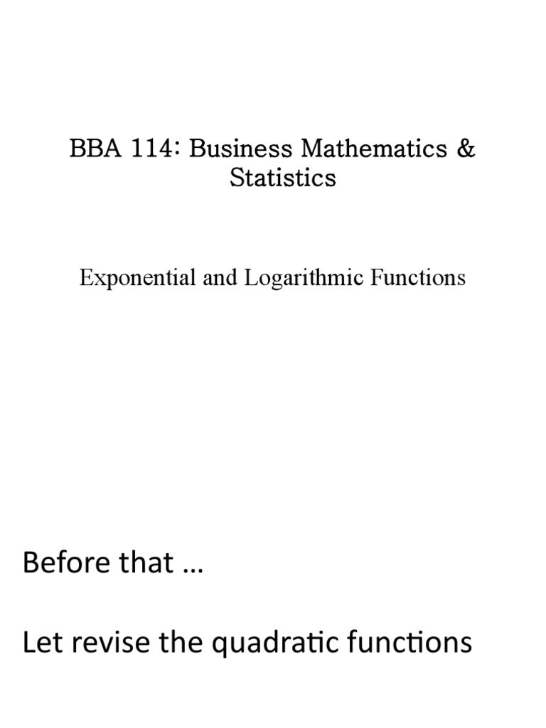 Exponential and Logarithm Functions | PDF | Interest | Function ...
