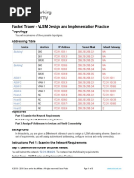 11.10.1 Packet Tracer - Design and Implement A VLSM Addressing Scheme - ILM | PDF | Ip Address ...
