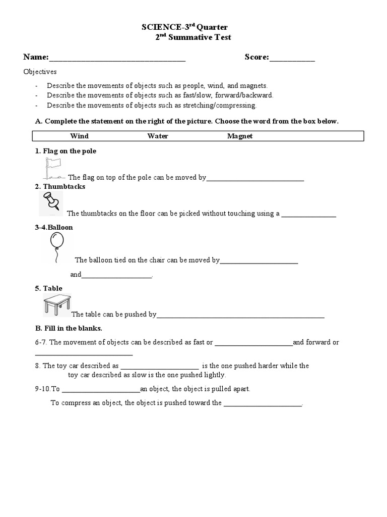 SCIENCE Sum 3 Q | PDF