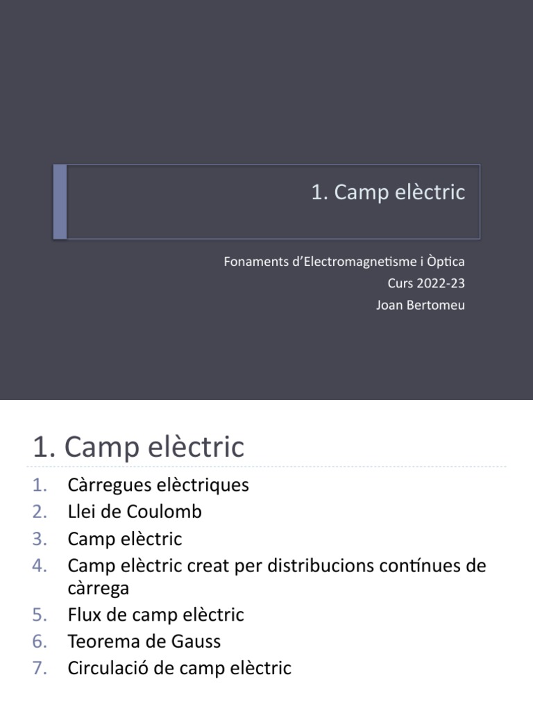 1-Camp Elèctric | PDF