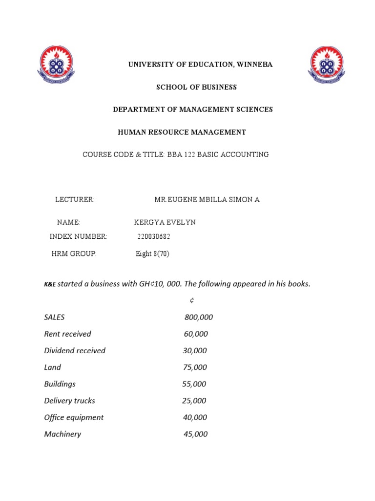 Accounting Assignment | PDF | Fixed Asset | Expense