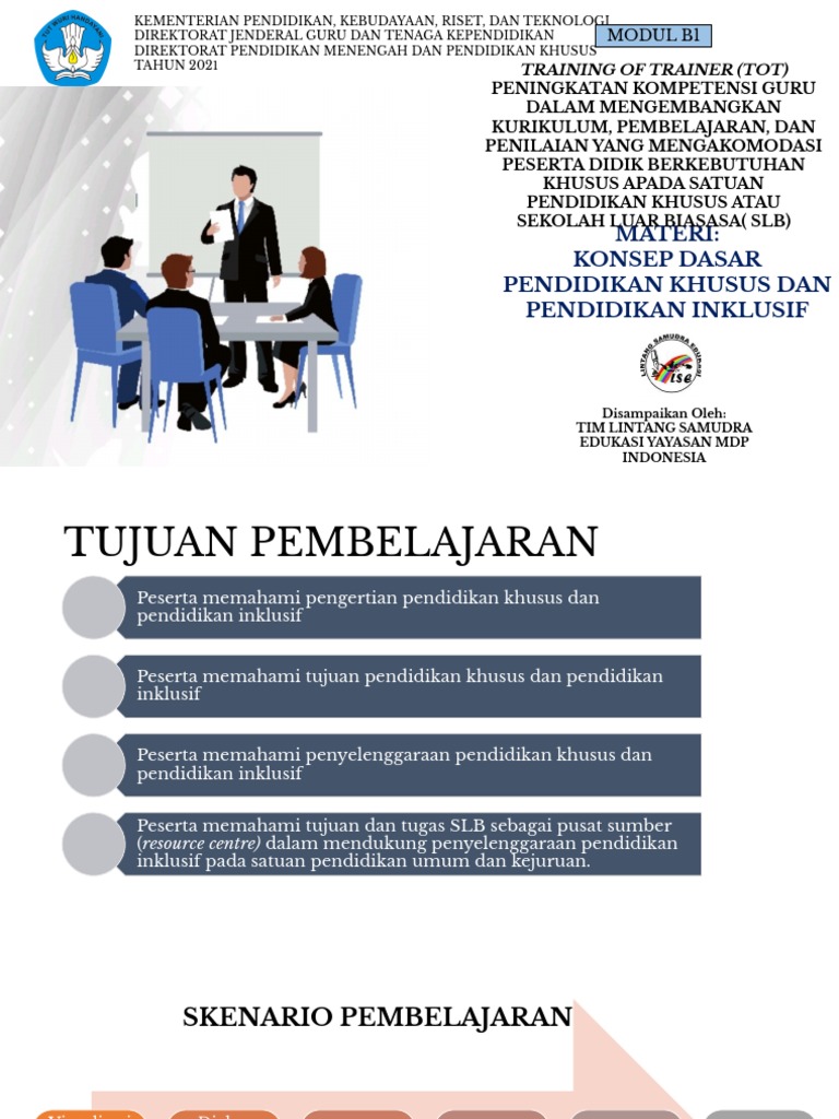 1 b1 PPT Modul b1 Konsep Dasar Pendidikan Inklusif Dan Pendidikan Khusus | PDF