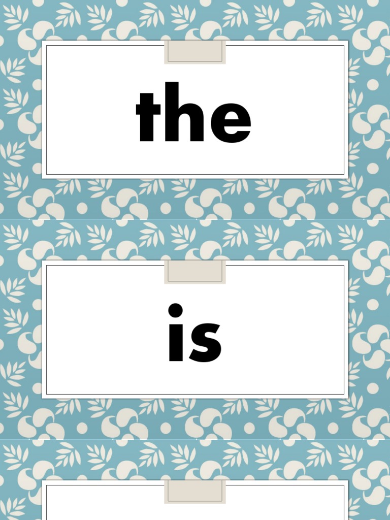 Basic Sight Words 3 | PDF