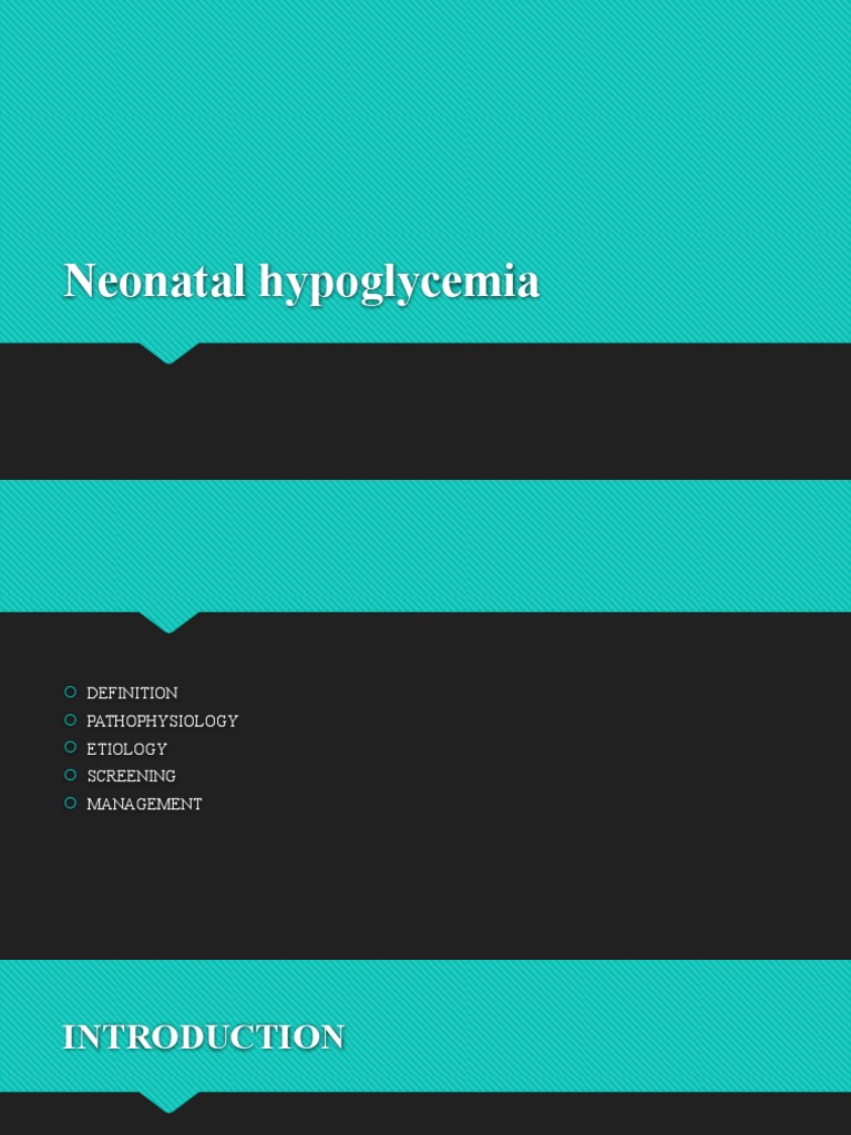 Neonatal Hypoglycemia | PDF | Hypoglycemia | Endocrine System
