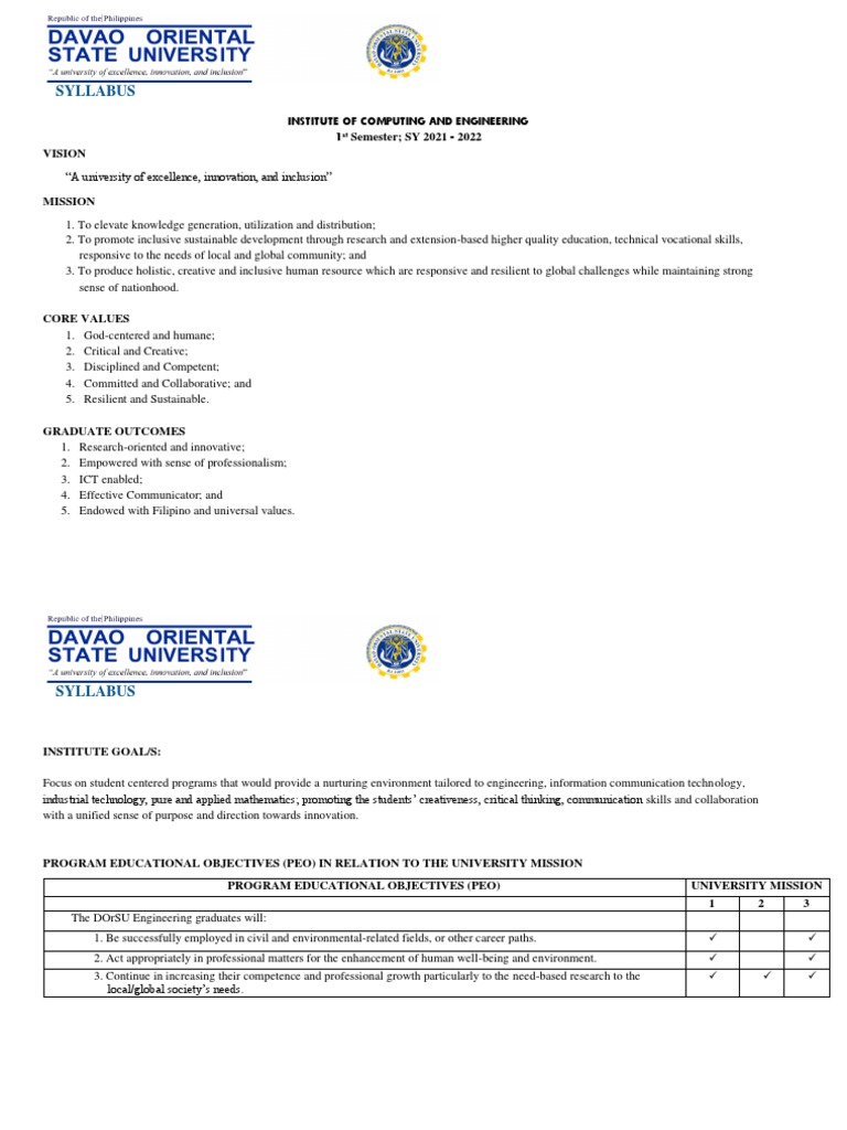 DOI - 003 Syllabus CE 131 | PDF | Structural Analysis | Beam (Structure)