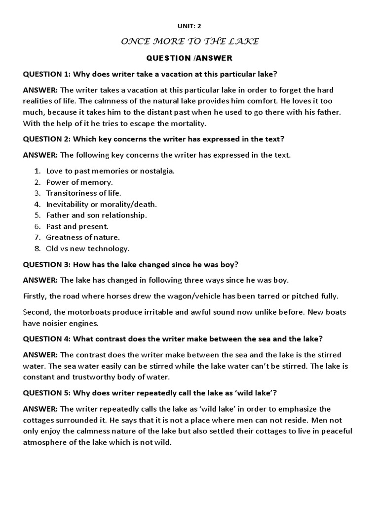UNIT 2 Q and A | PDF | Language Arts & Discipline