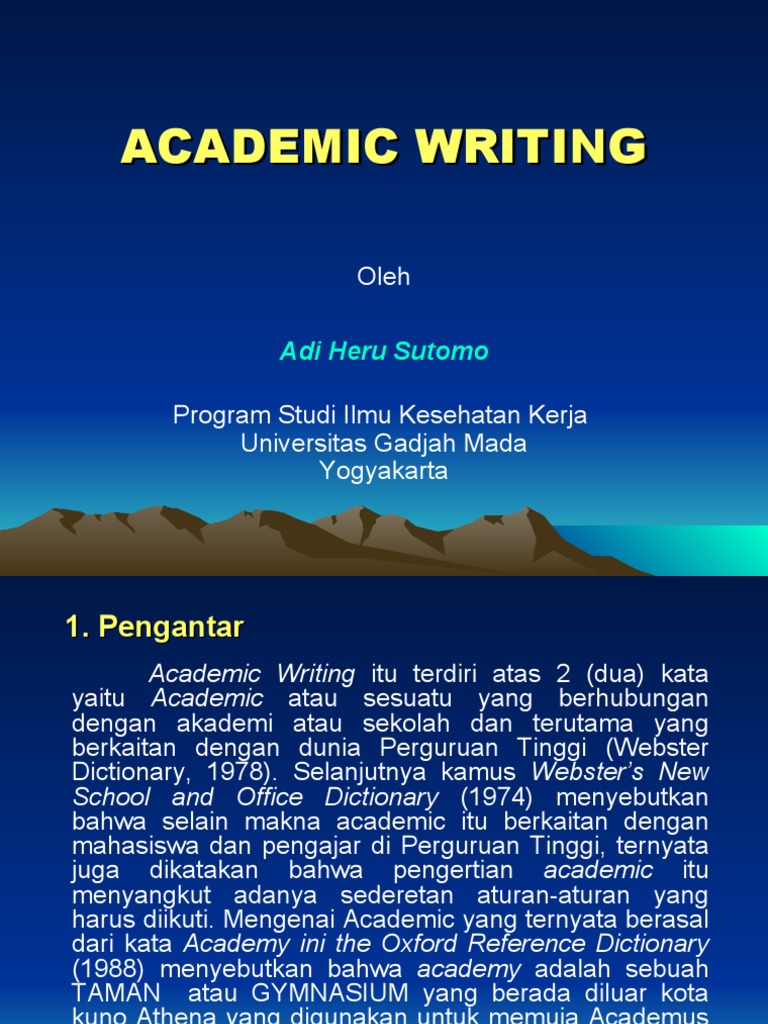 Academic Writing | PDF