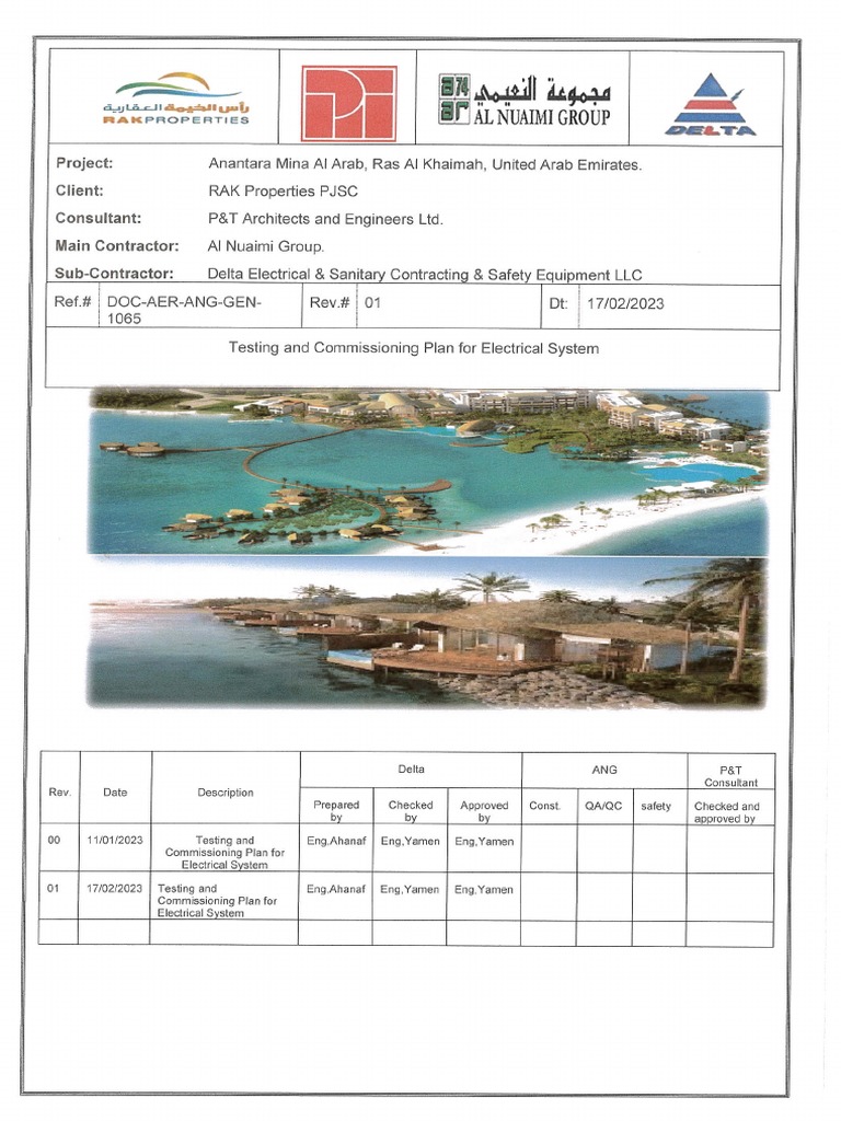 Testing and Commissioning Plan For Electrical Systems | PDF