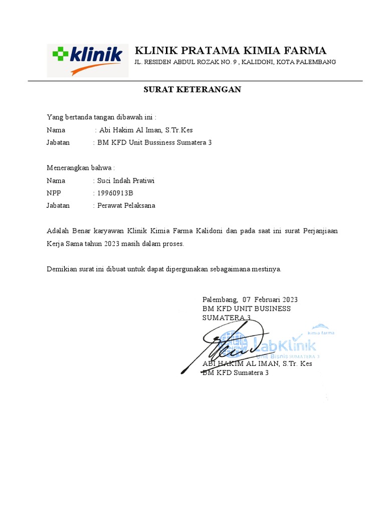 Klinik Pratama Kimia Farma Pdf