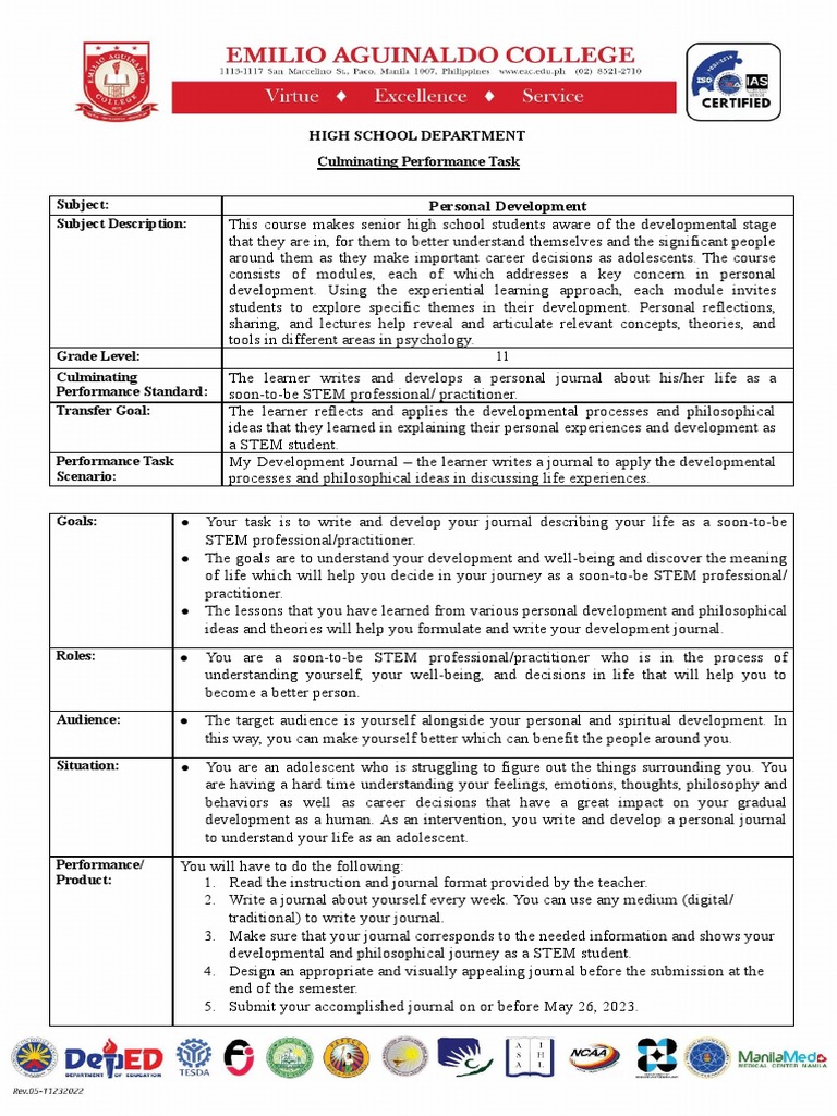 02 - (STEM) CPT (Personal Development) | PDF | Learning | Experience
