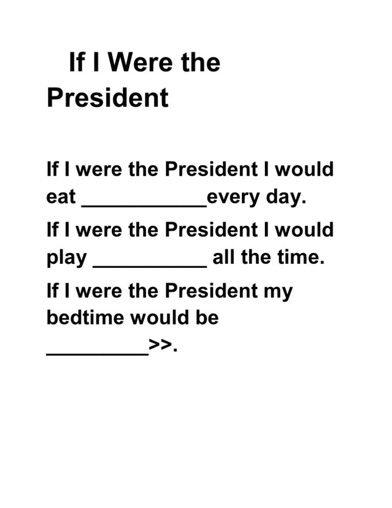 If I Were The President | PDF